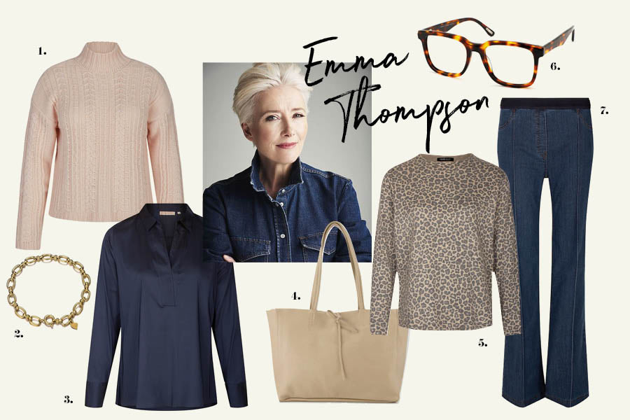 Lookbook "In de stijl van Emma Thomson" voor oudere vrouwen ...