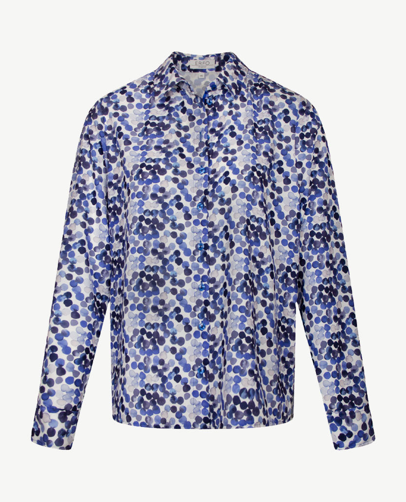 Erfo - Blouse - Nop dessin blauwen, grijs en wit – DRESSYOURPARENTS