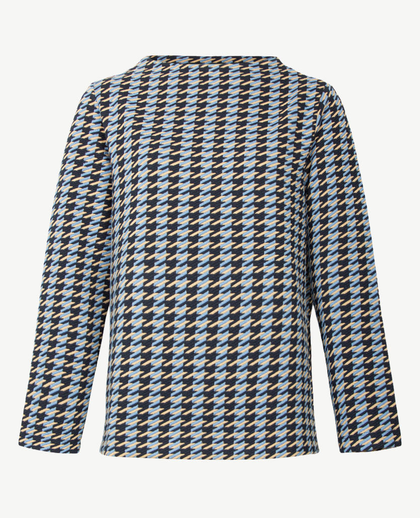 Rabe - Top/tuniek - lange mouw - Jersey - Blue met navy en beige ...