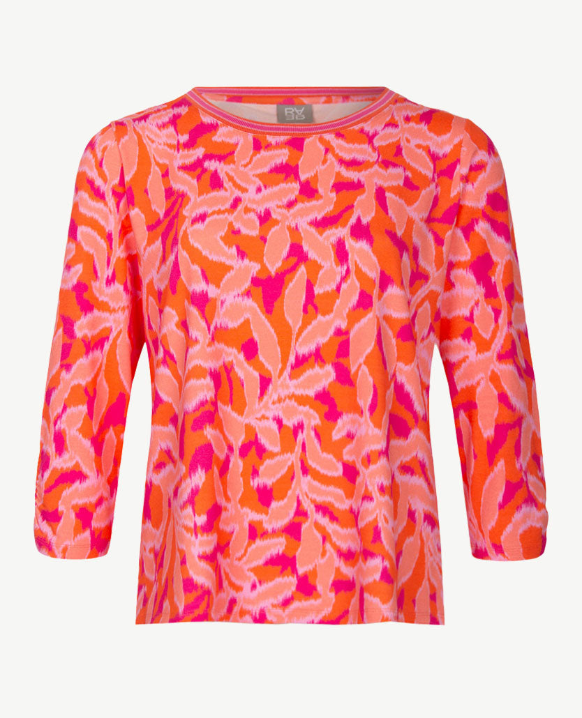 Rabe - Top - ronde hals - Pink met oranje en rose – DRESSYOURPARENTS